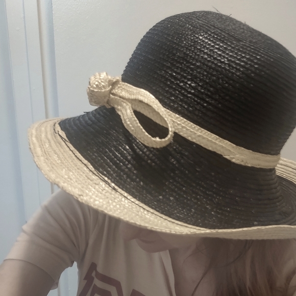Lady Rachel | Accessories | Vintage Lady Rachel Straw Bucket Hat Wbow ...